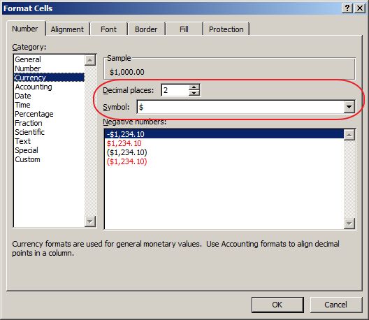 Formatting A Cell In Currency You Can Specify Formatting A Cell In Currency You Can Specify